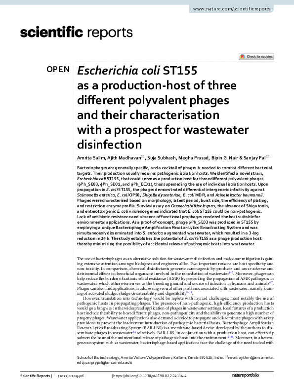 (PDF) Escherichia coli ST155 as a production-host of three different ...