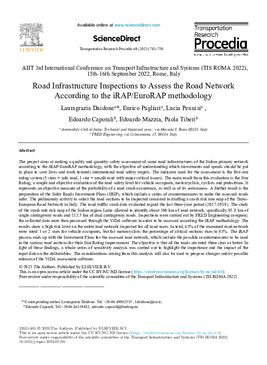 (PDF) Road Infrastructure Inspections to Assess the Road Network ...