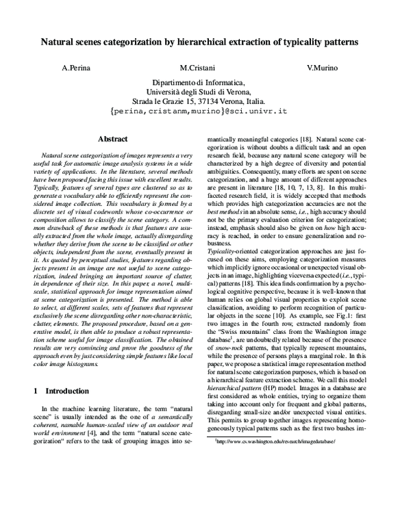 (PDF) Natural scenes categorization by hierarchical extraction of typicality patterns