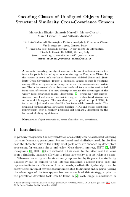 (PDF) Encoding Classes of Unaligned Objects Using Structural Similarity ...
