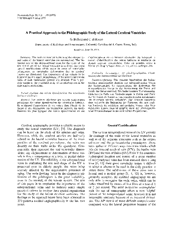(PDF) A practical approach to the phlebographic study of the lateral ...