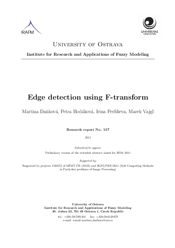 Pdf Edge Detection Using F Transform