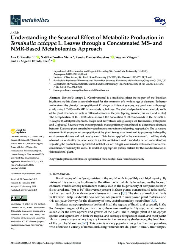(PDF) Understanding the Seasonal Effect of Metabolite Production in ...