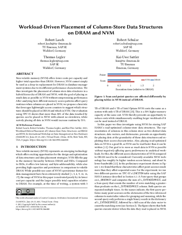 (PDF) Workload-Driven Placement of Column-Store Data Structures on DRAM ...