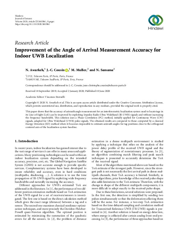 (PDF) Improvement of the Angle of Arrival Measurement Accuracy for ...