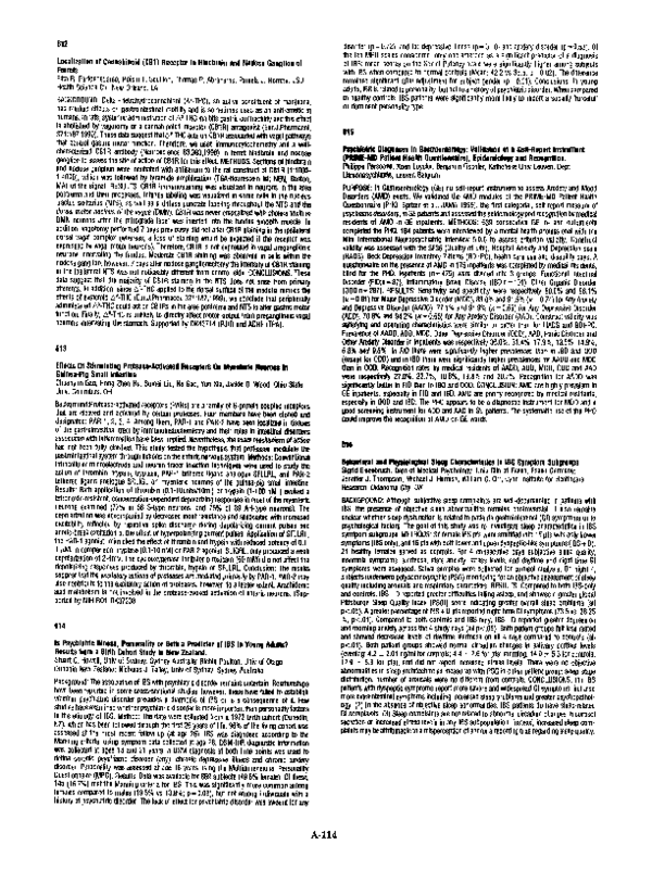 (PDF) Psychiatric diagnoses in gastroenterolgy: Validation of a self ...