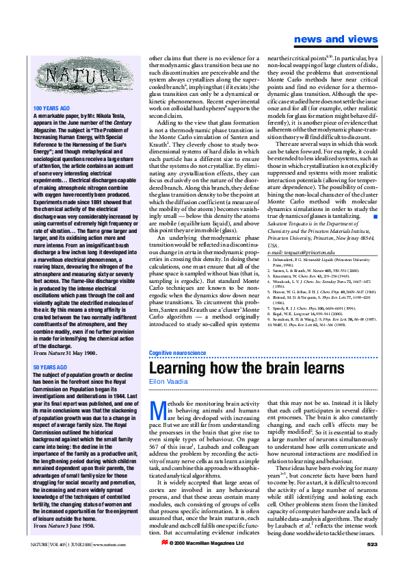 (PDF) Learning how the brain learns