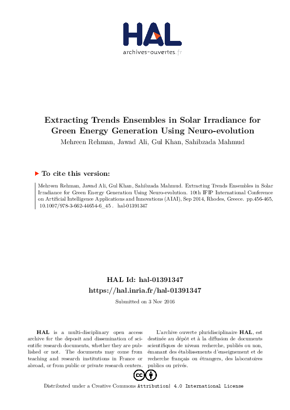 (PDF) Extracting Trends Ensembles in Solar Irradiance for Green Energy ...