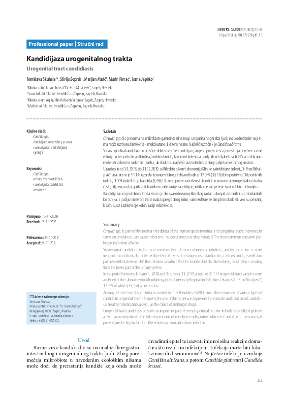 (PDF) Kandidijaza urogenitalnog trakta