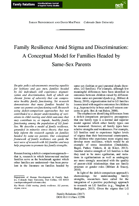 (PDF) Family Resilience Amid Stigma and Discrimination: A Conceptual ...