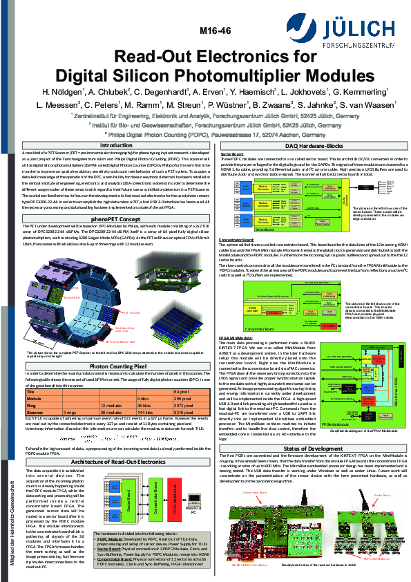 (PDF) Read-out electronics for digital silicon photomultiplier modules