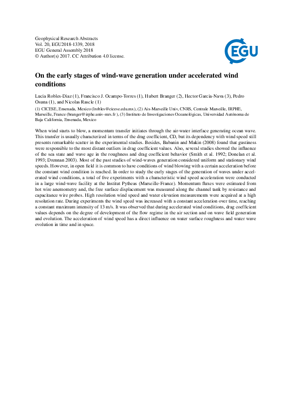 On the early stages of wind-wave generation under accelerated wind ...