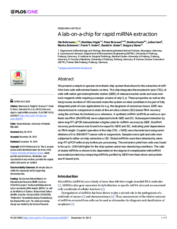 (PDF) A lab-on-a-chip for rapid miRNA extraction