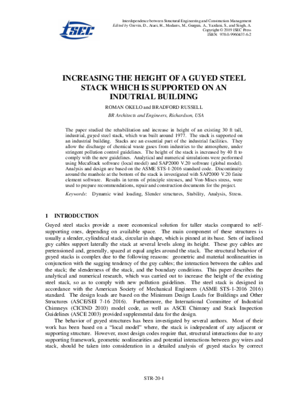 (PDF) Increasing the Height of a Guyed Steel Stack Which is Supported ...