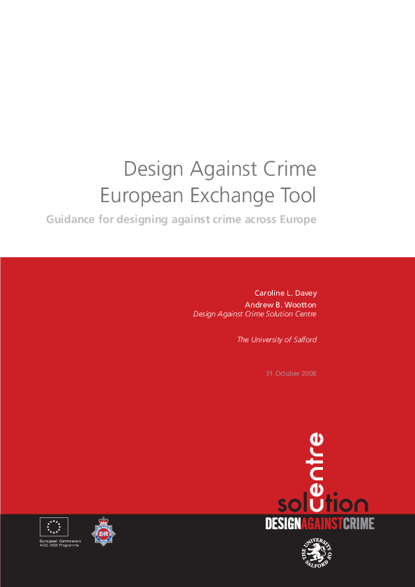 (PDF) Design against crime european exchange tool. Guidance for ...