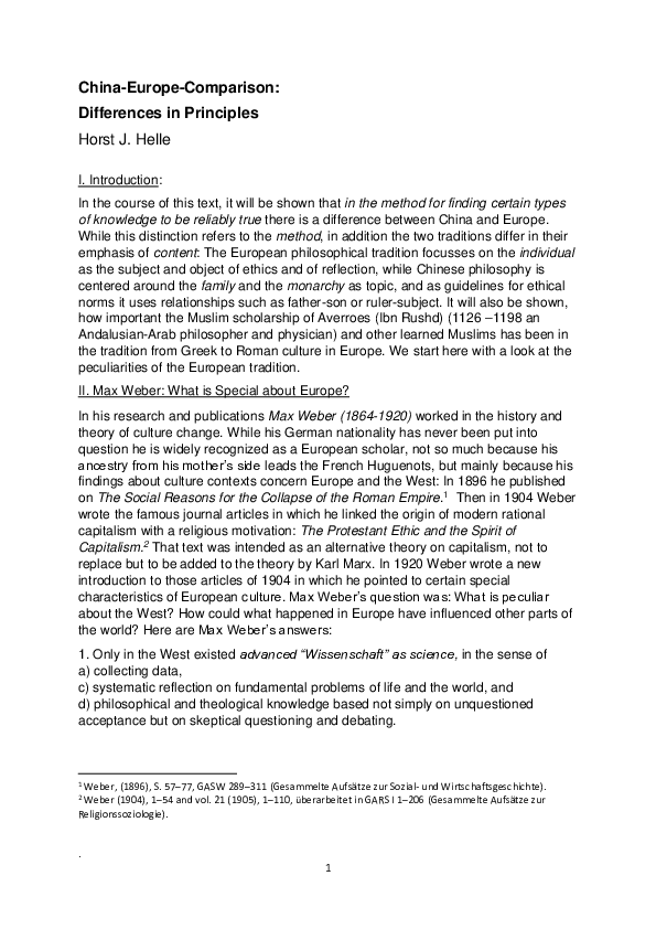 (PDF) China Europe Comparison