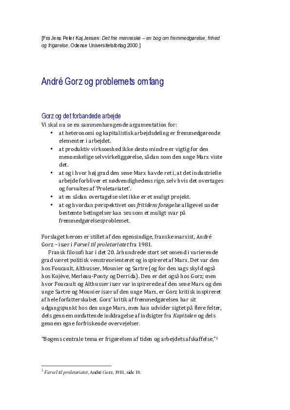 (PDF) André Gorz og Louis Althusser