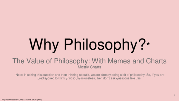 (PDF) Why Philosophy? The Value of Philosophy with Memes and Charts ...