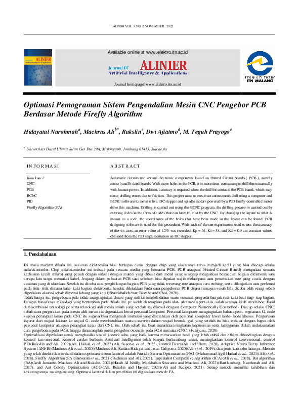 (PDF) Optimasi Pemograman Sistem Pengendalian Mesin CNC Pengebor PCB ...