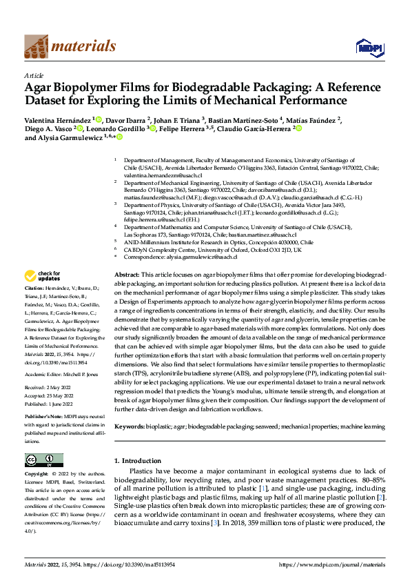 (PDF) Agar Biopolymer Films for Biodegradable Packaging: A Reference ...