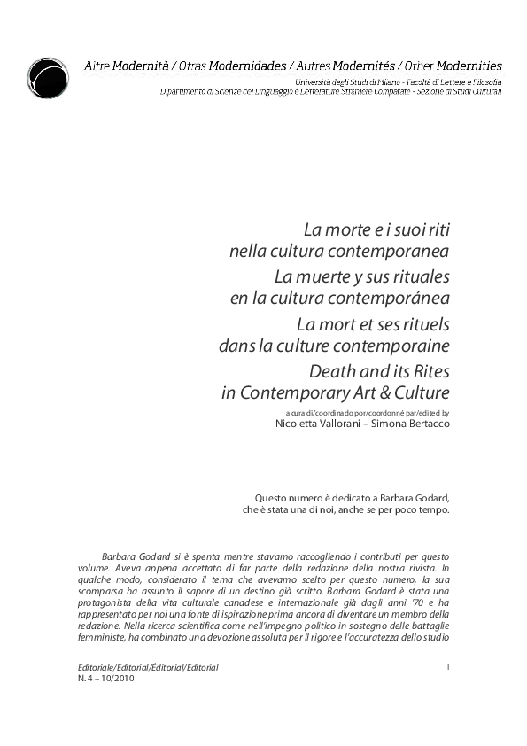 (PDF) La morte e i suoi riti nella cultura contemporanea/La muerte y ...