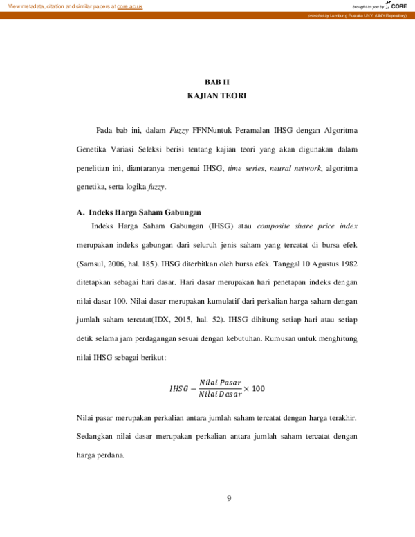 (PDF) Fuzzy Feed Forward Neural Network Untuk Peramalan Indeks Harga ...