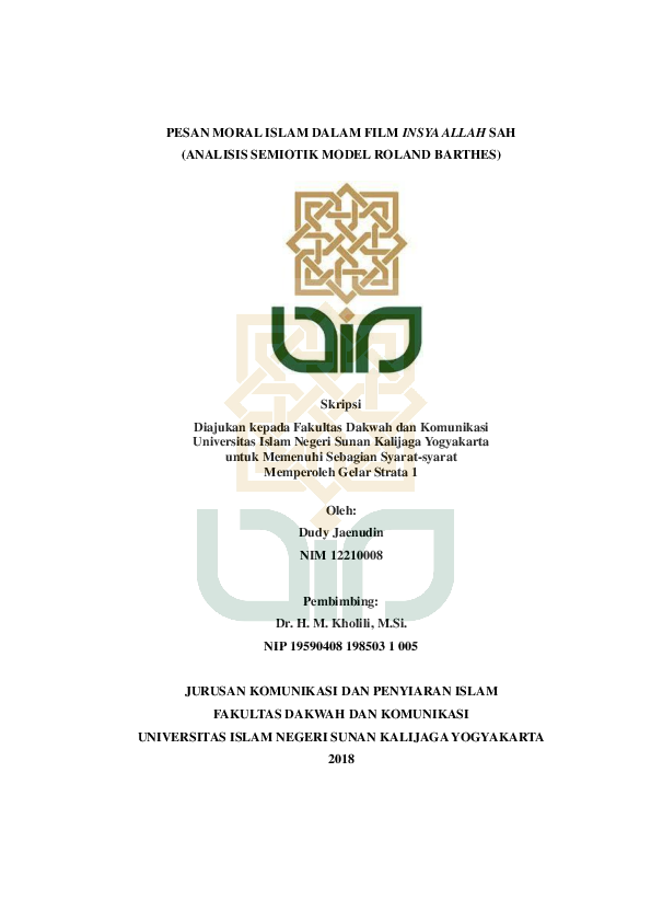 (PDF) Pesan Moral Islam Dalam Film Insya Allah Insya Allah (Analisis ...