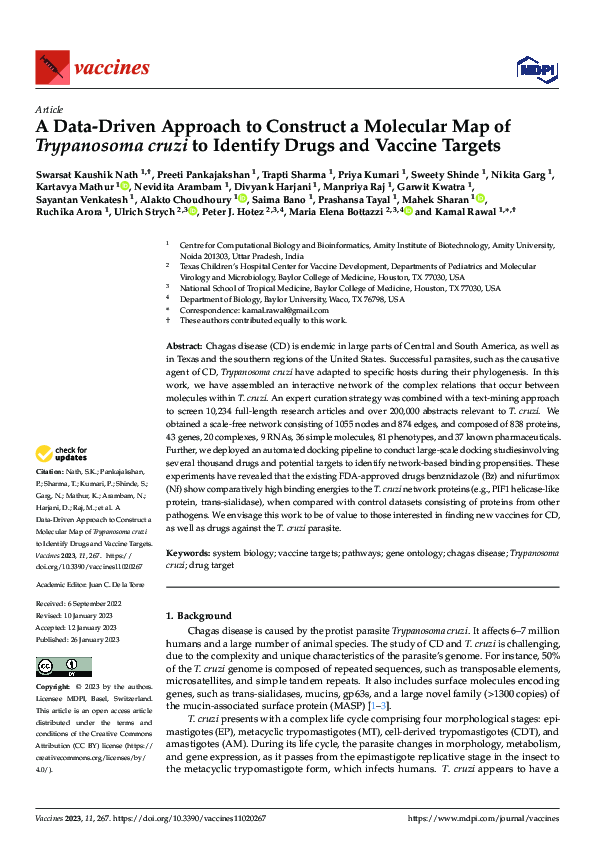 (PDF) A Data-Driven Approach to Construct a Molecular Map of Trypanosoma cruzi to Identify Drugs ...