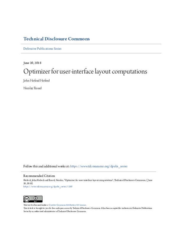 (PDF) Optimizer for user-interface layout computations