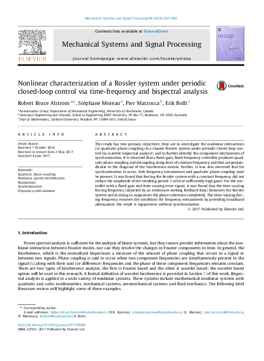 (PDF) Nonlinear characterization of a Rossler system under periodic closed-loop control via time ...