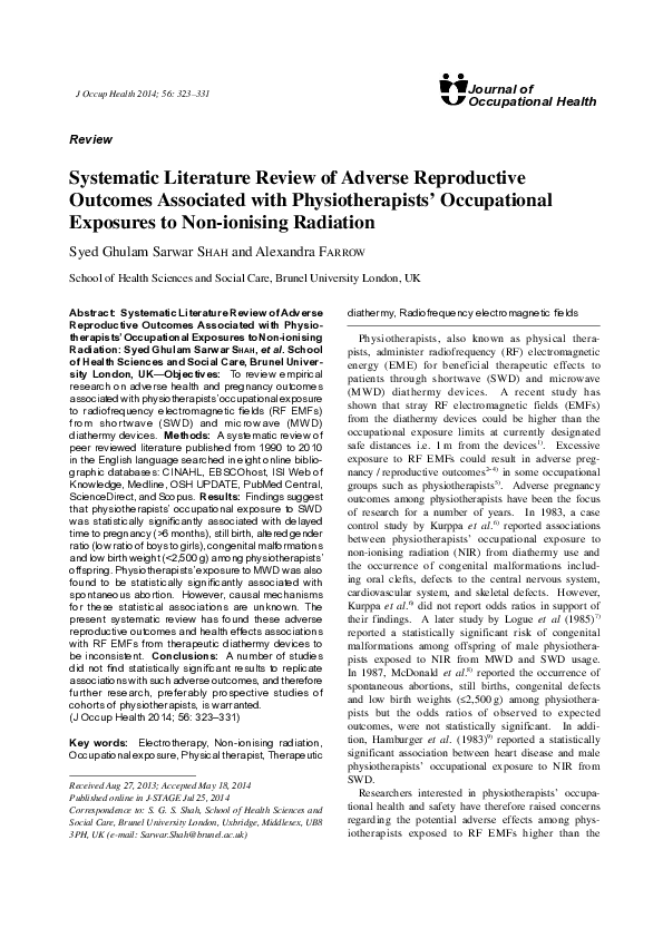 (PDF) Systematic Literature Review of Adverse Reproductive Outcomes ...