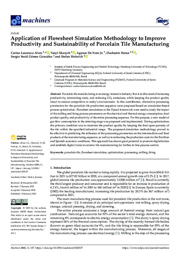 (PDF) Optimizing the Energy Consumption of the Porcelain Tile Manufacturing Process using ...