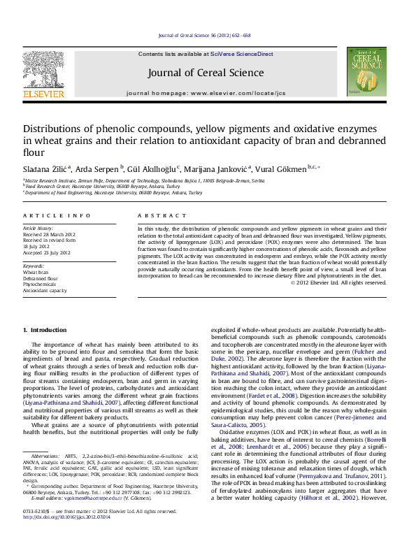 (PDF) Distributions of phenolic compounds, yellow pigments and ...