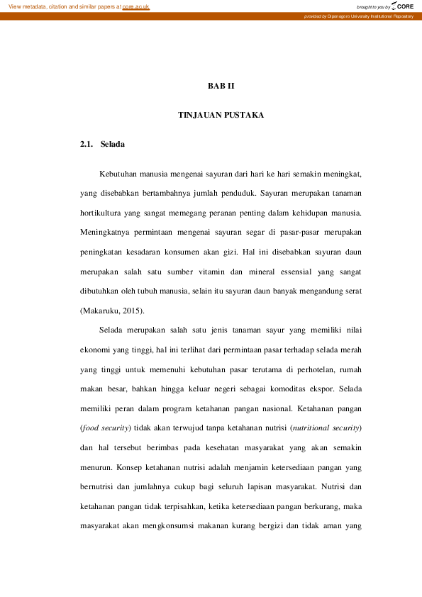 (PDF) PERTUMBUHAN DAN PRODUKSI SELADA MERAH (Lettuce lolorosa)AKIBAT ...