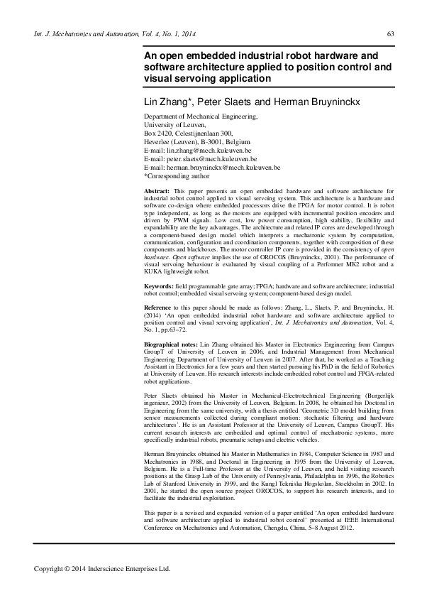 (PDF) An open embedded industrial robot hardware and software ...