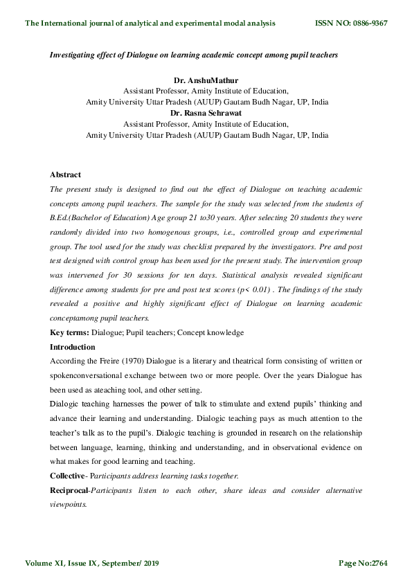 (PDF) Investigating effect of Dialogue on learning academic concept ...