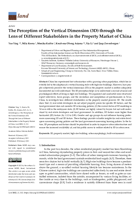 (PDF) The Perception of the Vertical Dimension (3D) through the Lens of ...